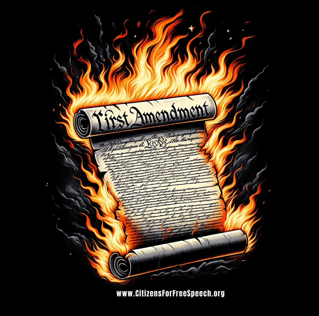 T-Shirt - First Amendment on Fire - Citizens for Free Speech